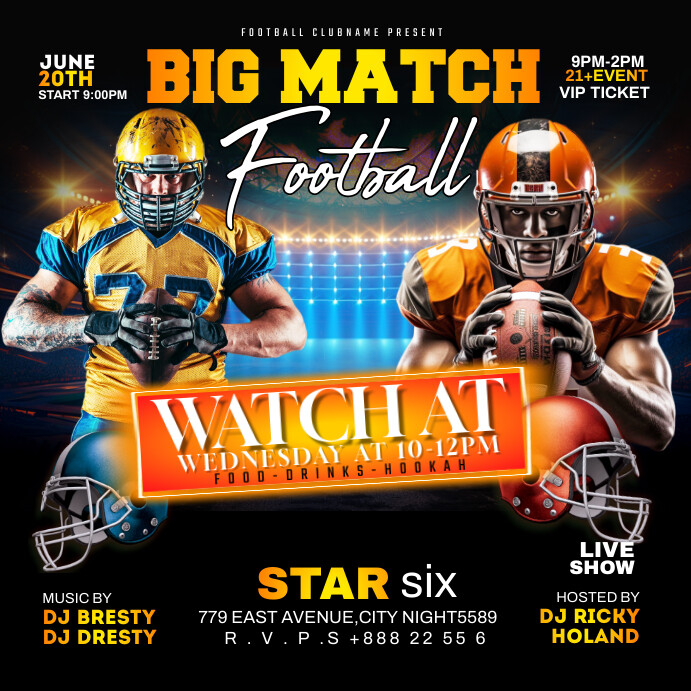 Football Poster Template | PosterMyWall