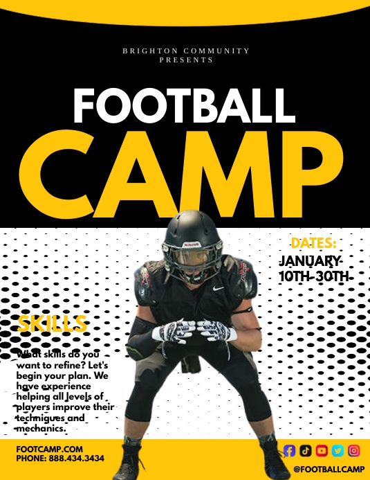 Copy of FOOTBALL POSTER TEMPLATE | PosterMyWall