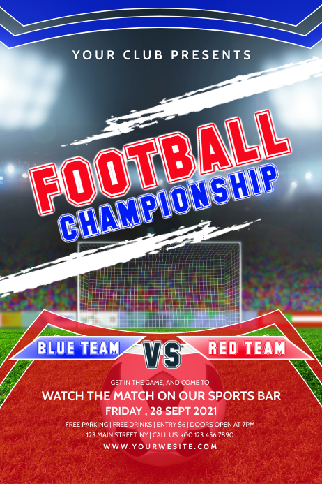 FOOTBALL POSTERS Template | PosterMyWall