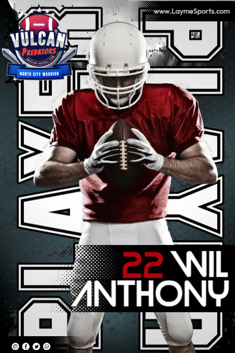 Football Profile Flyer Template | PosterMyWall