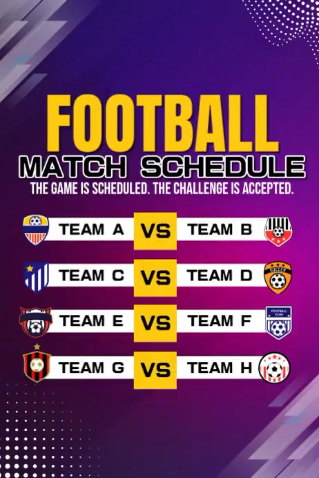Football Schedule Ads Template | PosterMyWall