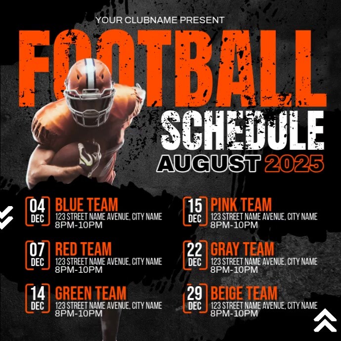 Copy of Football Schedule Ads | PosterMyWall