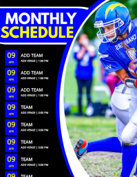 Football Schedule Template | PosterMyWall