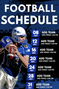 Football Schedule Template | PosterMyWall