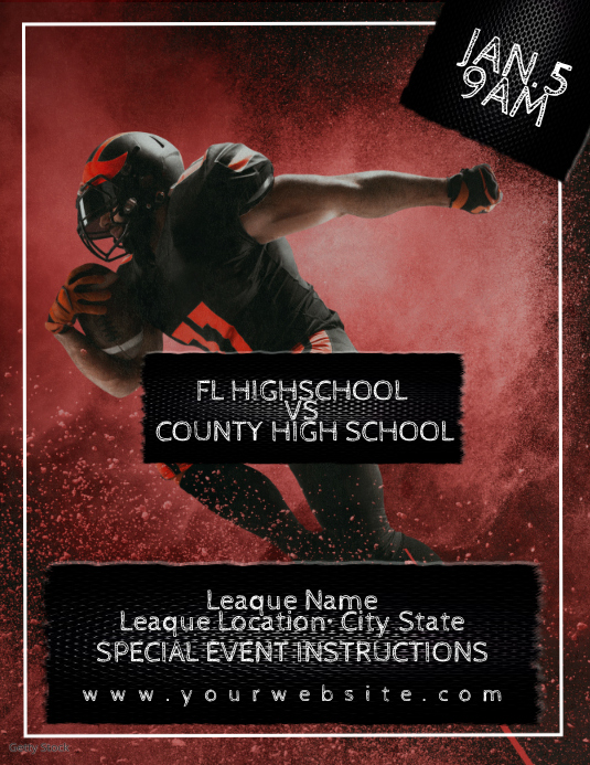 Football School Tournament Flyer Template | PosterMyWall