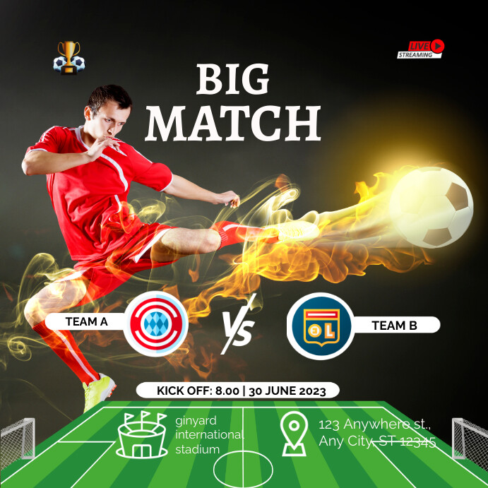 football soccer Template | PosterMyWall