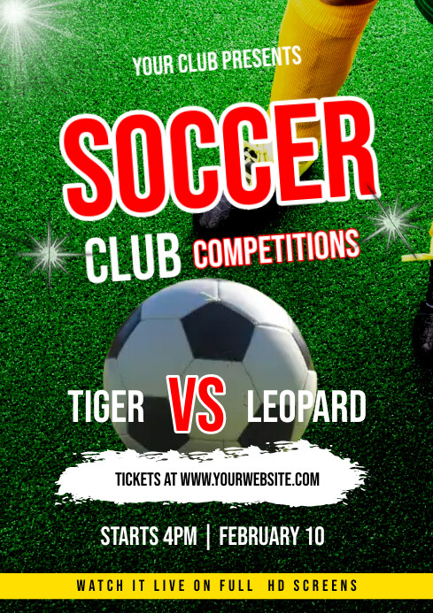Football soccer flyer Template | PosterMyWall
