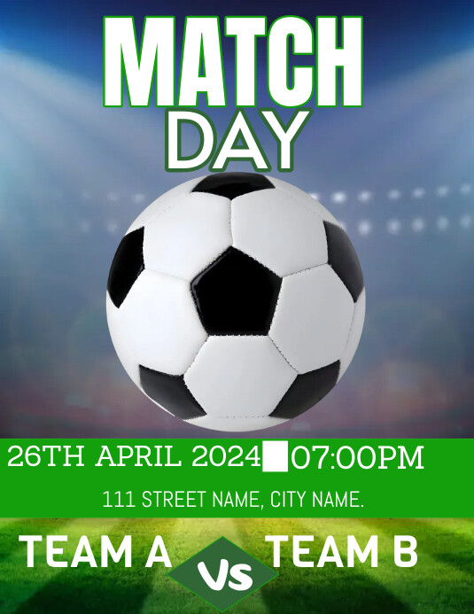 Football/Soccer game template | PosterMyWall