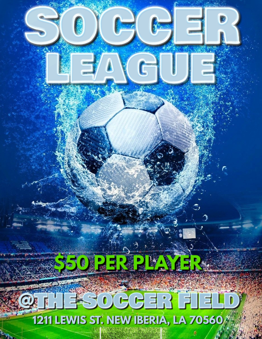 Copy of FOOTBALL SOCCER LEAGUE FLYER | PosterMyWall