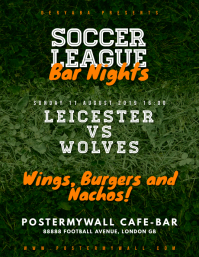 Football Soccer Match Bar Promo Flyer Poster Template | PosterMyWall