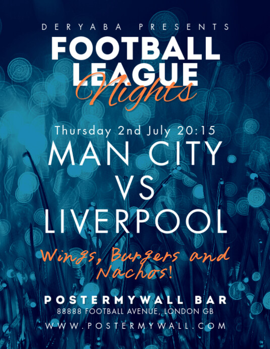 Football Soccer Match Flyer Template | PosterMyWall