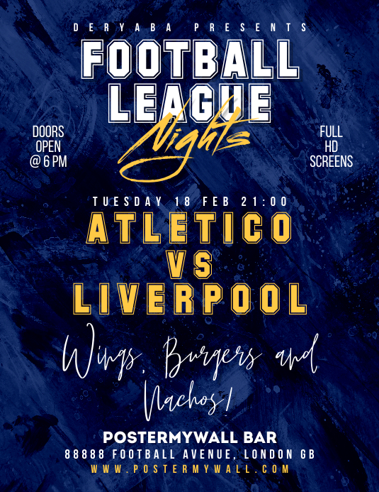 Football Soccer Match Flyer Template | PosterMyWall
