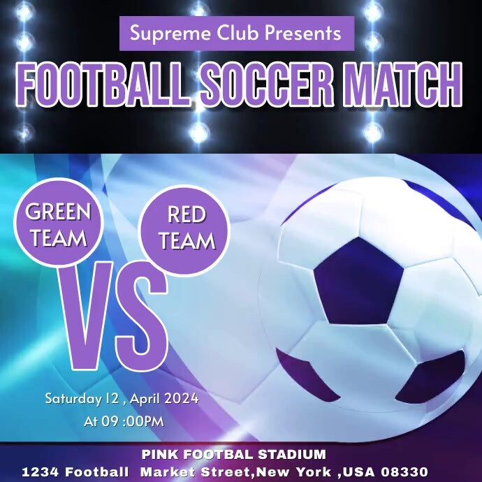 Copy of Football soccer match video template | PosterMyWall