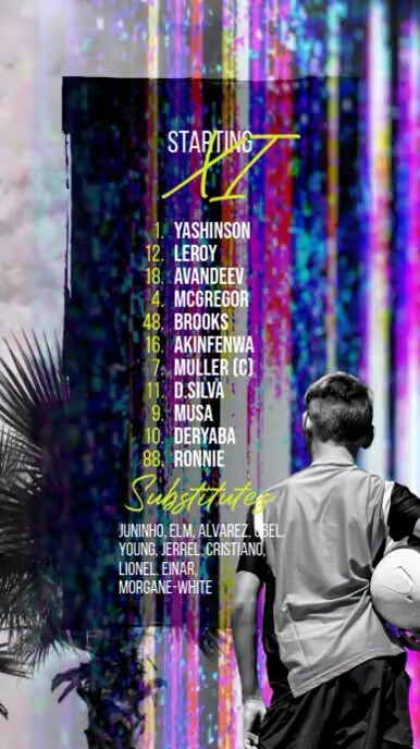 Copy of Football Soccer Team Squad Starting Line-Up Eleven | PosterMyWall