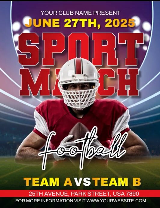 Football Sport Match Templat | PosterMyWall