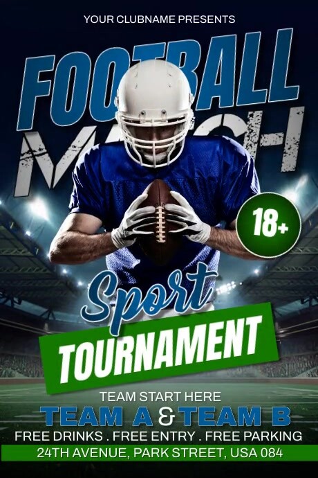 Football Sport Match Template | PosterMyWall