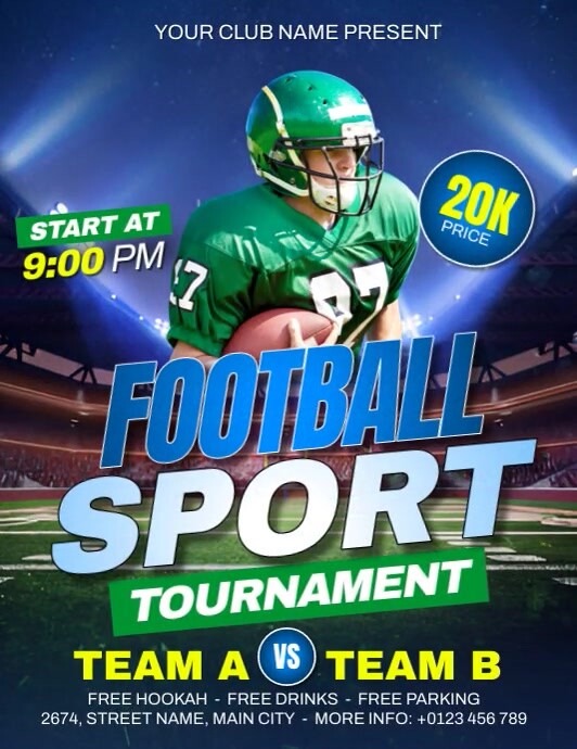 Football Sport Template Ads | PosterMyWall