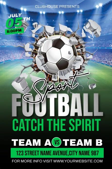 Football Sport Tournament Template | PosterMyWall