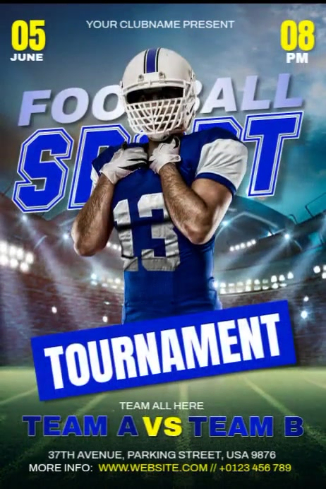 Football Sport Tournament Template | PosterMyWall