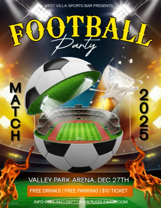 Football Tailgate party invitation Template | PosterMyWall