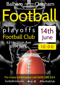 football poster ad design template | PosterMyWall