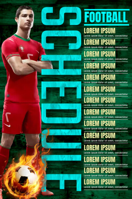 Modèle Calendrier de L'équipe de Football | PosterMyWall