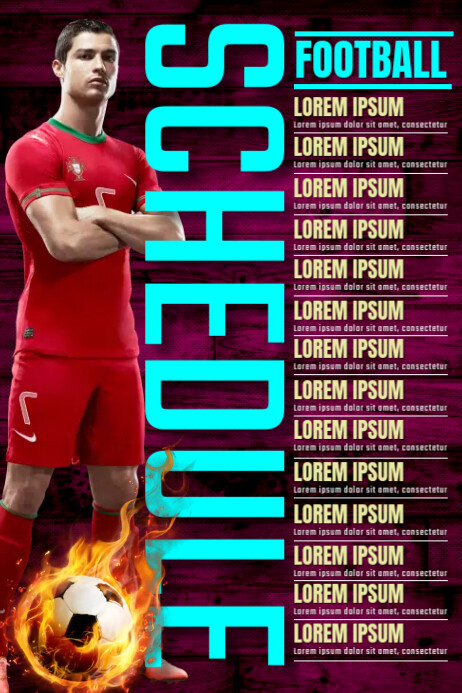 football team schedule template | PosterMyWall