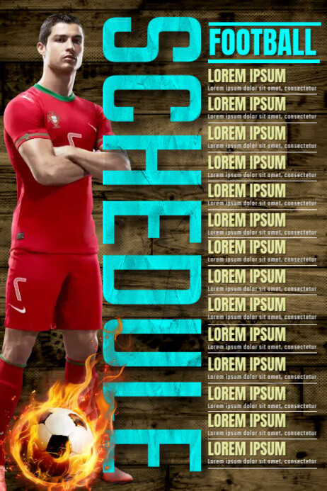 Copy of football team schedule template | PosterMyWall