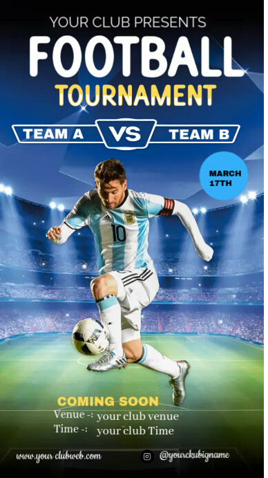 FOOTBALL TEMPLATE DESIGN | PosterMyWall