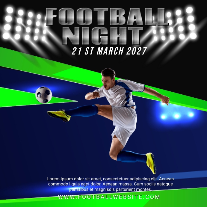 FOOTBALL TEMPLATE | PosterMyWall