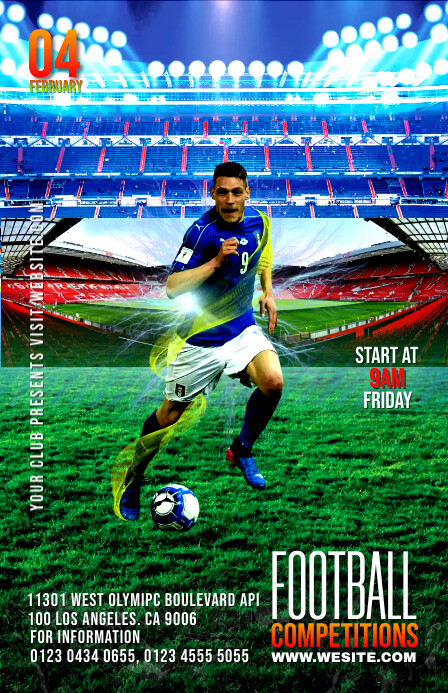 FOOTBALL TEMPLATE. | PosterMyWall