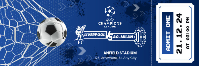 Football Ticket Design Templates | PosterMyWall