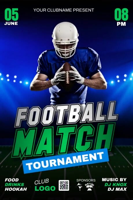 Plantilla de Football Tournament Ads | PosterMyWall