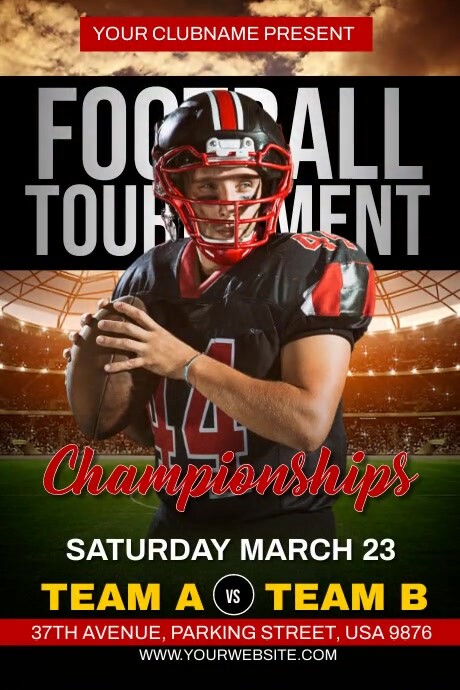 Modèle Football Tournament Ads | PosterMyWall