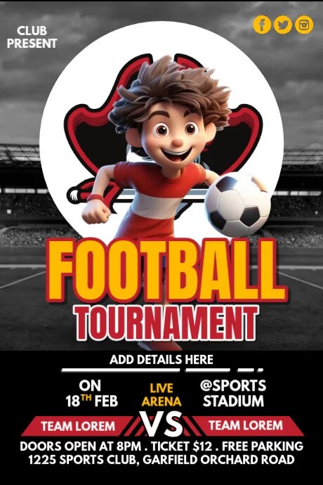 Football Tournament Ads Template | PosterMyWall