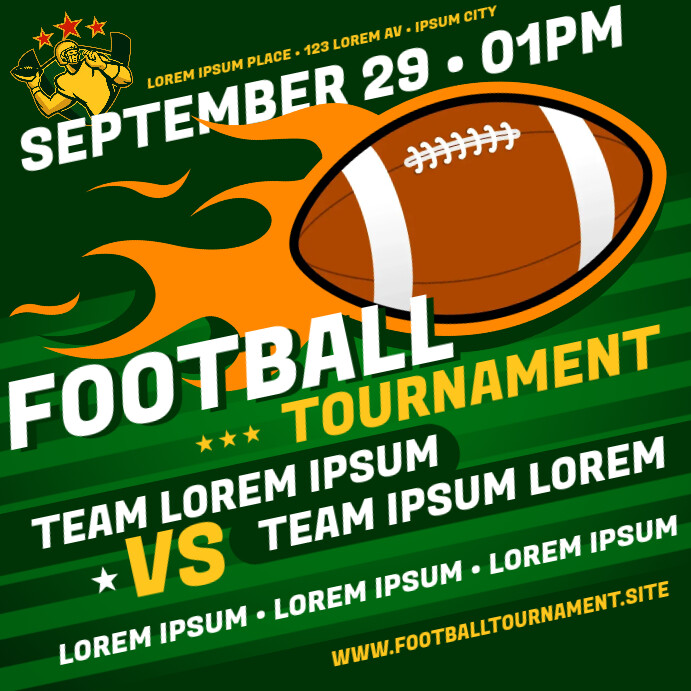 FOOTBALL TOURNAMENT BANNER Template | PosterMyWall