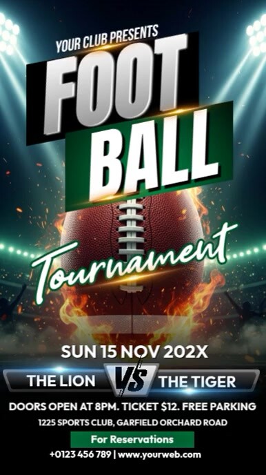 Football Tournament Template | PosterMyWall