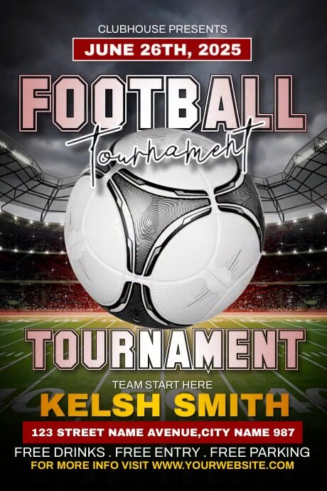 Football Tournament Template | PosterMyWall