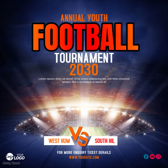 Football Tournament Template | PosterMyWall