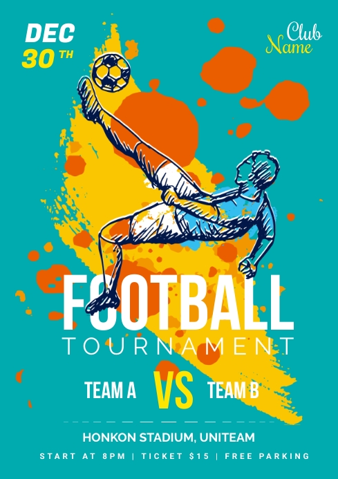 Football Tournament Template | PosterMyWall