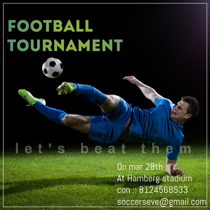 Football tournament Template | PosterMyWall
