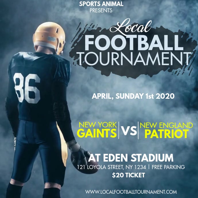 FOOTBALL TOURNAMENT Template | PosterMyWall