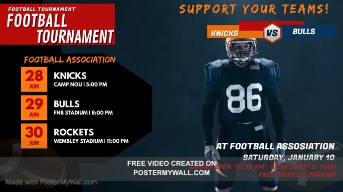 Free Football Collage Templates | PosterMyWall