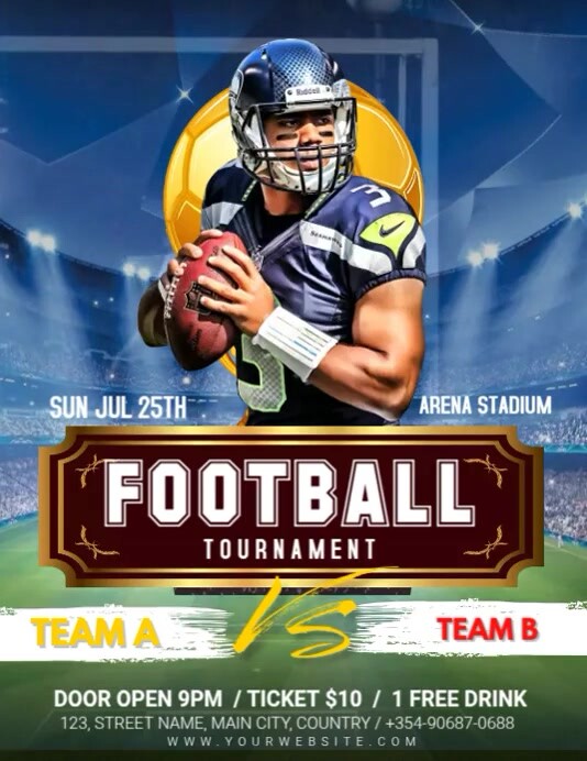 Plantilla de Football Tournament Event | PosterMyWall