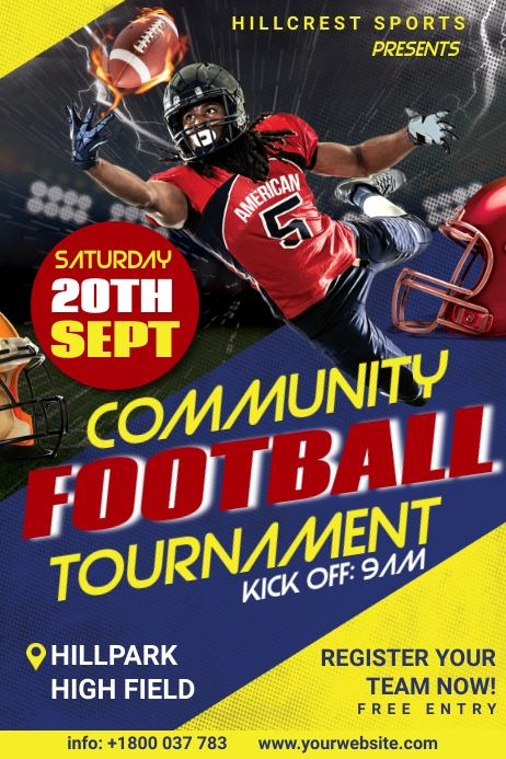 football Tournament poster Template | PosterMyWall
