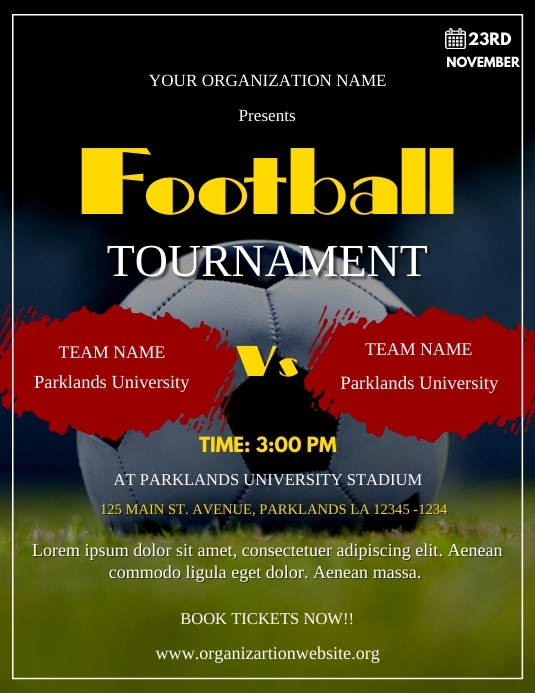 Football tournament poster Template | PosterMyWall
