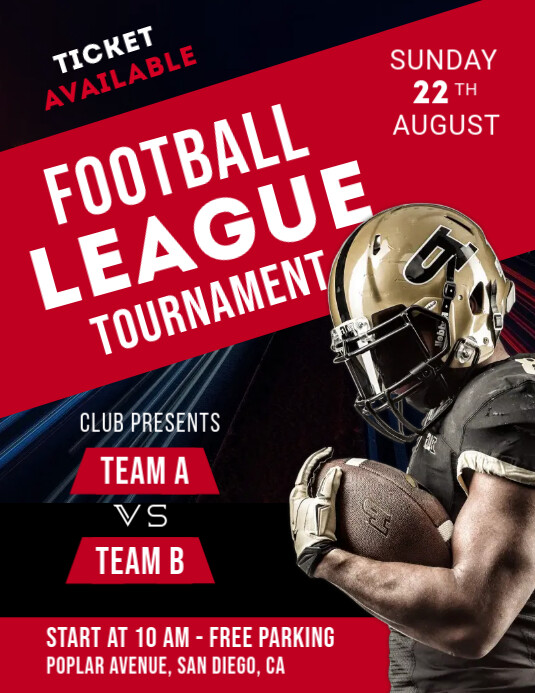 Copy of Football Tournament Poster Template | PosterMyWall