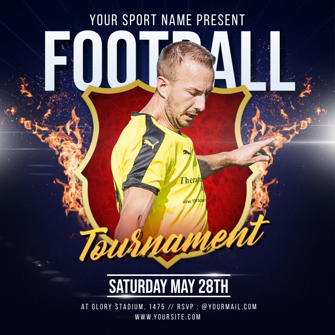 Football Tournament Social Media Post Template | PosterMyWall