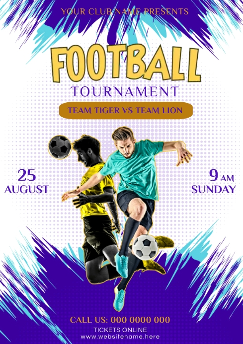 FOOTBALL TOURNAMENT TEMPLATE | PosterMyWall