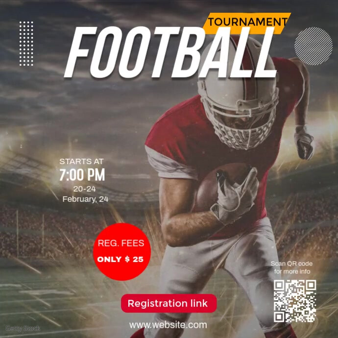 Football tournment template | PosterMyWall